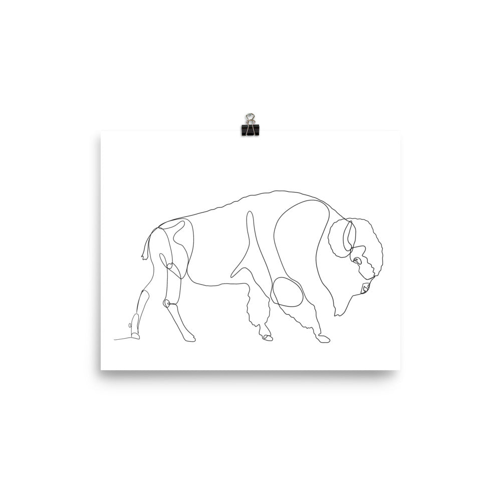 Buffalo Outline Drawing